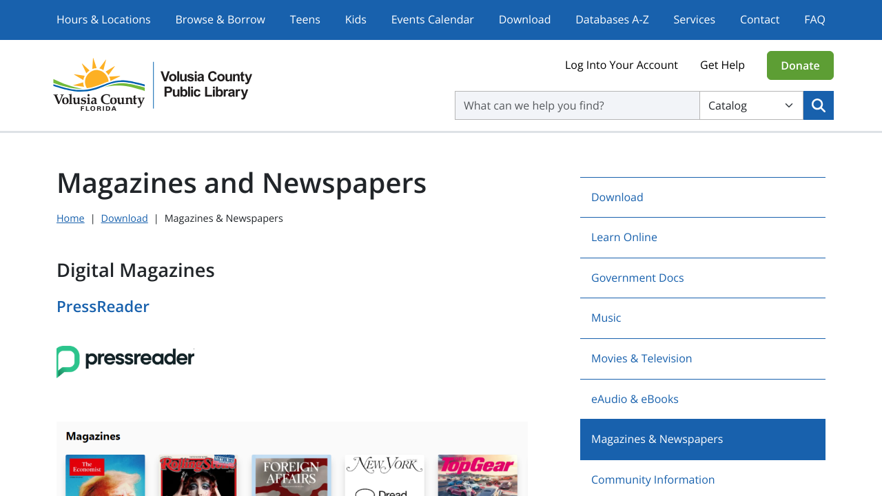 Magazines & Newspapers | Volusia County Public Library